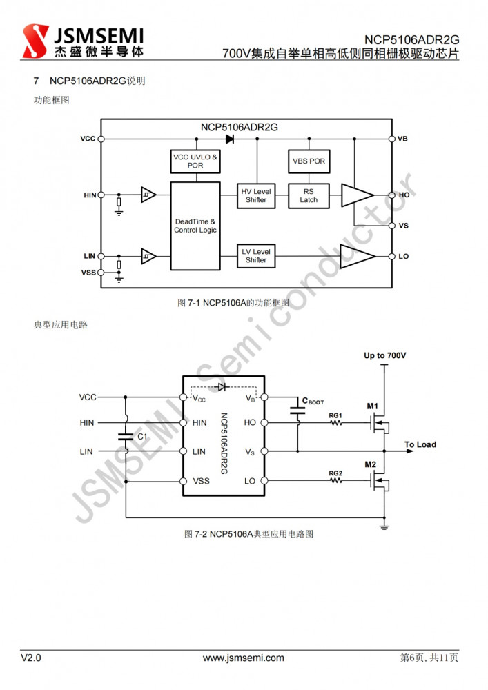 NCP5106ADR2G-JSM datasheet page 6
