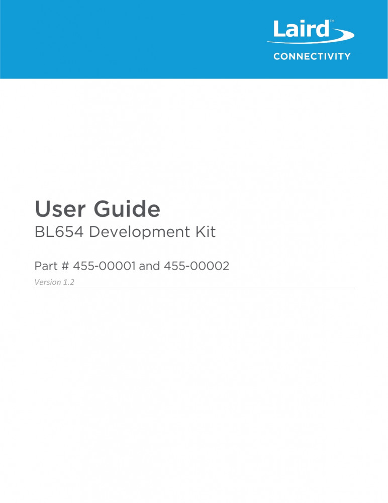 BL654 development kit document page 1