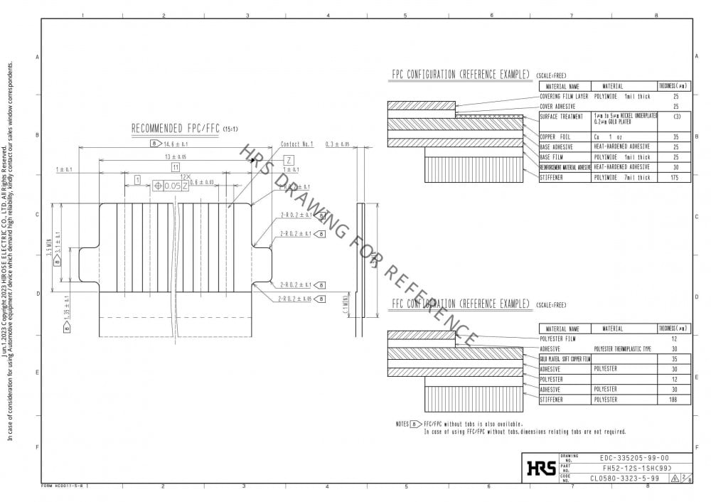 FH52-12S-1SH(99) technical document page 2