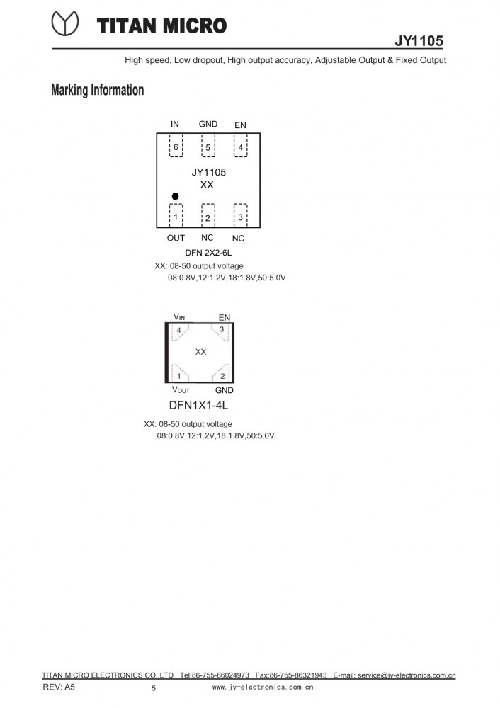 JY1105 datasheet page 5