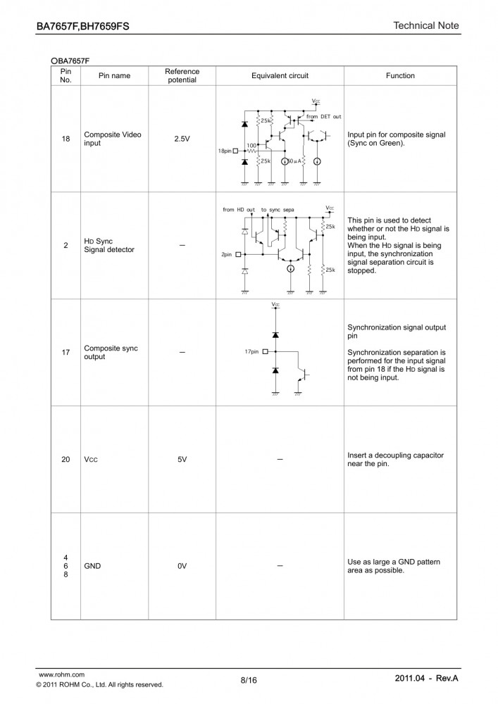 BA7657F-E2 datasheet page 8