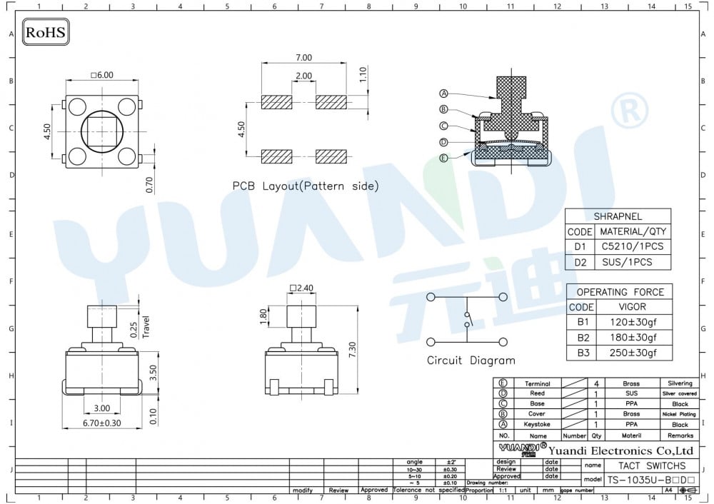 TS-1035U-B3D2 technical document page 1