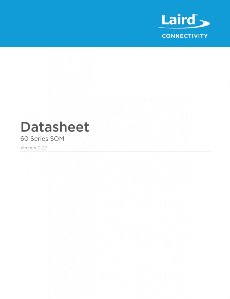 Laird 60 Series SOM datasheet page 1