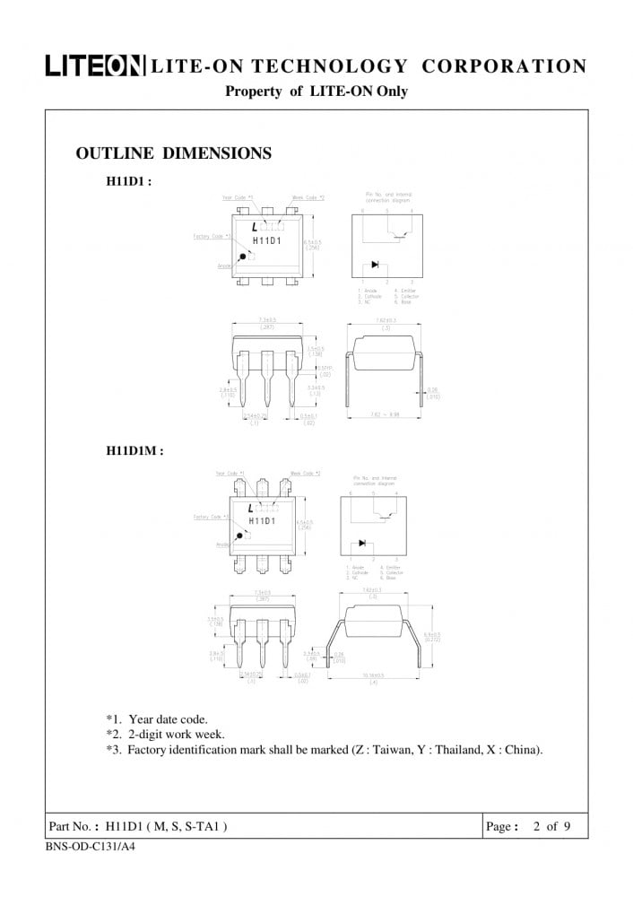 H11D1S datasheet page 2