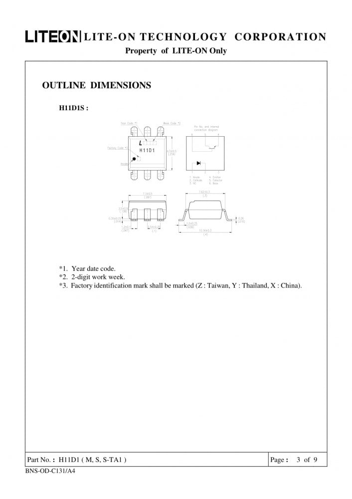 H11D1S datasheet page 3