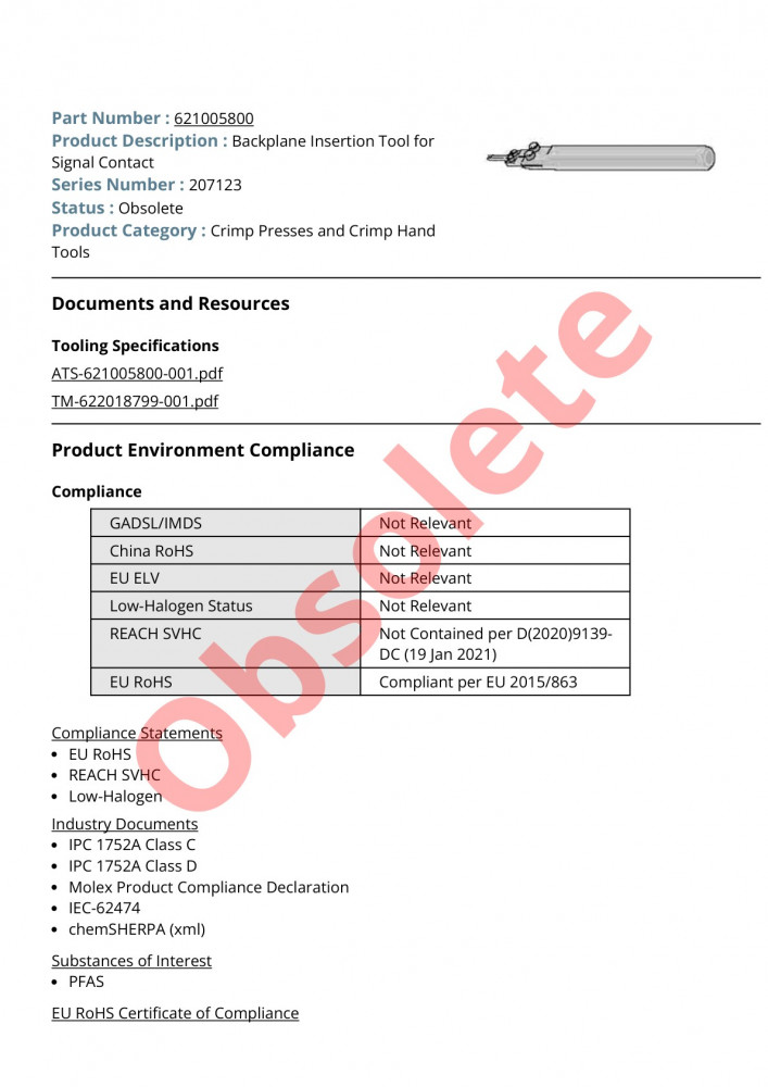 Tooling document page 1