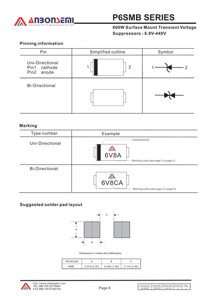 P6SMB series datasheet page 6