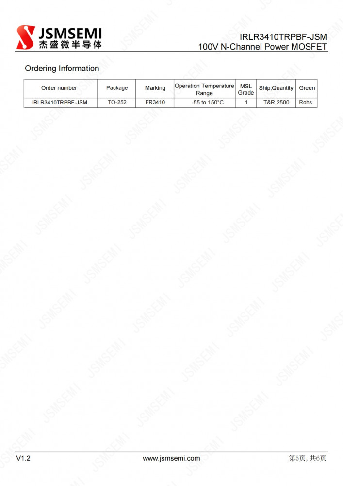 IRLR3410TRPBF-JSM datasheet page 5