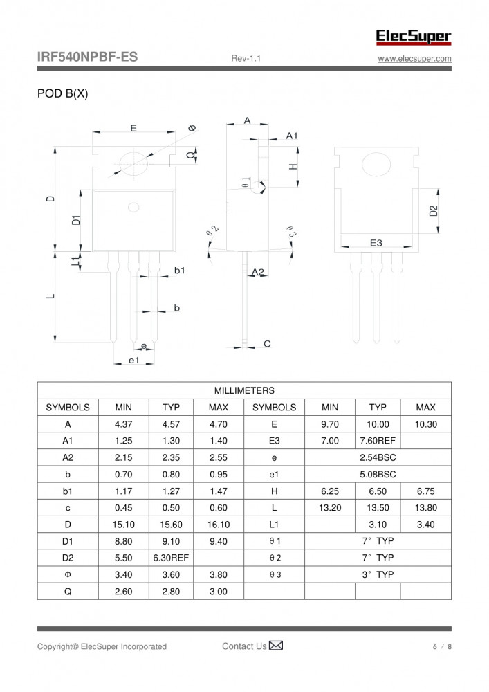 IRF540NPBF-ES datasheet page 6