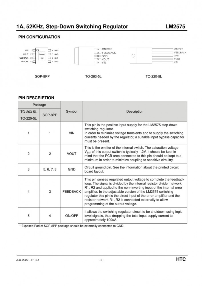 LM2575 datasheet page 3
