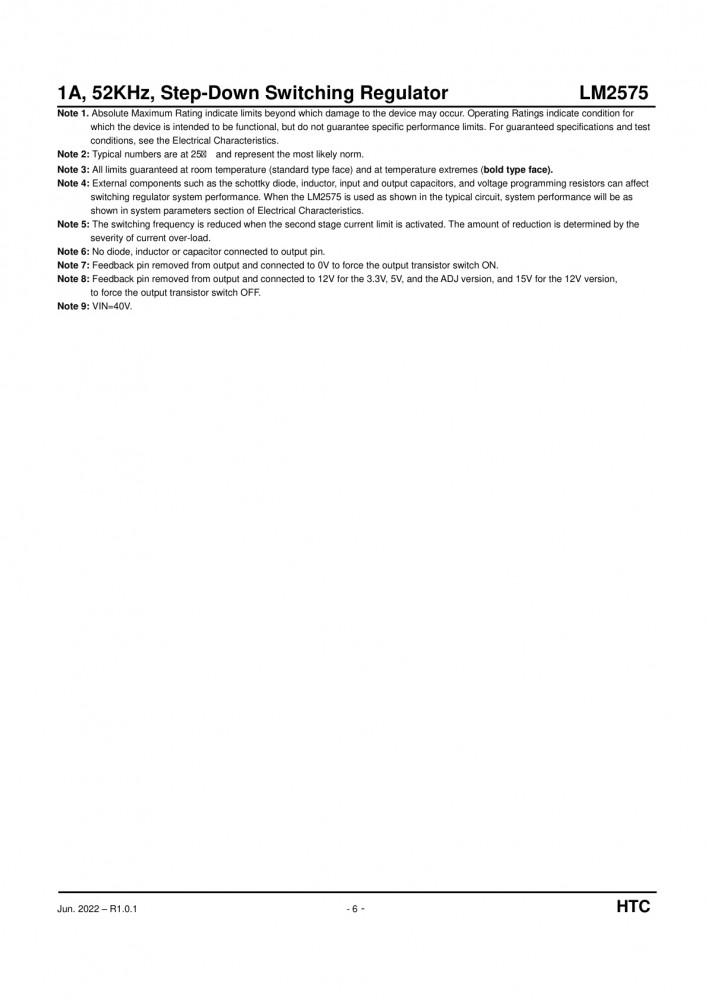 LM2575 datasheet page 6