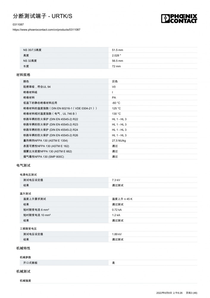 URTK/S technical document page 3