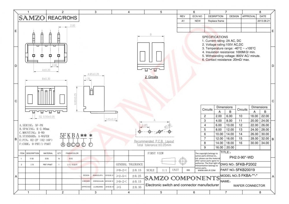 SAMZO 5FKBA030 technical drawing