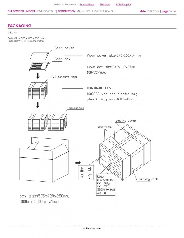 CMI-1295-0585T technical document page 3