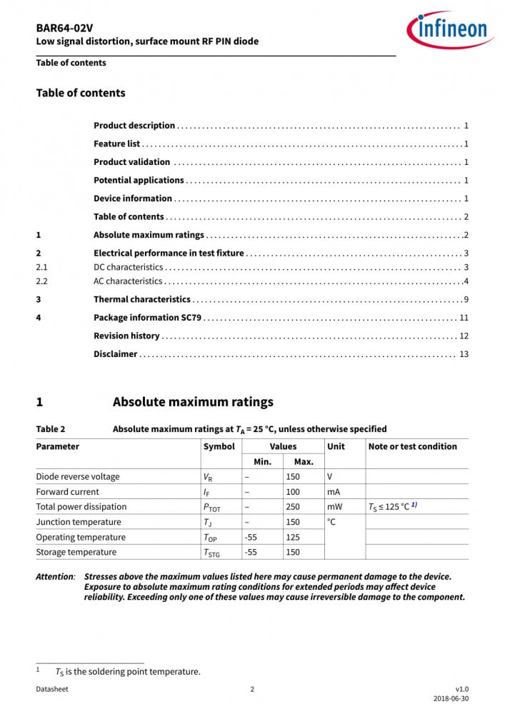 BAR64-02VH6327 datasheet page 2