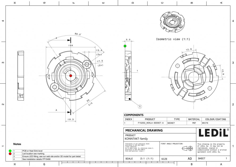 Supplied mechanical drawing reference image