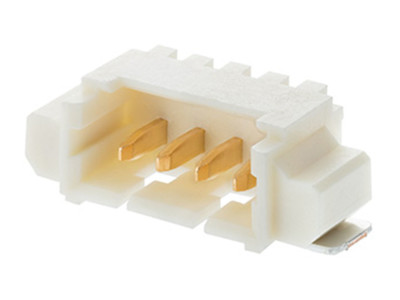 1.25mm Pitch, PicoBlade PCB Header, Single Row, Right-Angle, Surface Mount, Gold (Au) Flash Plating, Friction Lock, 4 Circuits, Natural, Tape and Reel
