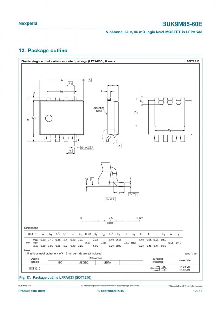 BUK9M85-60EX datasheet page 10
