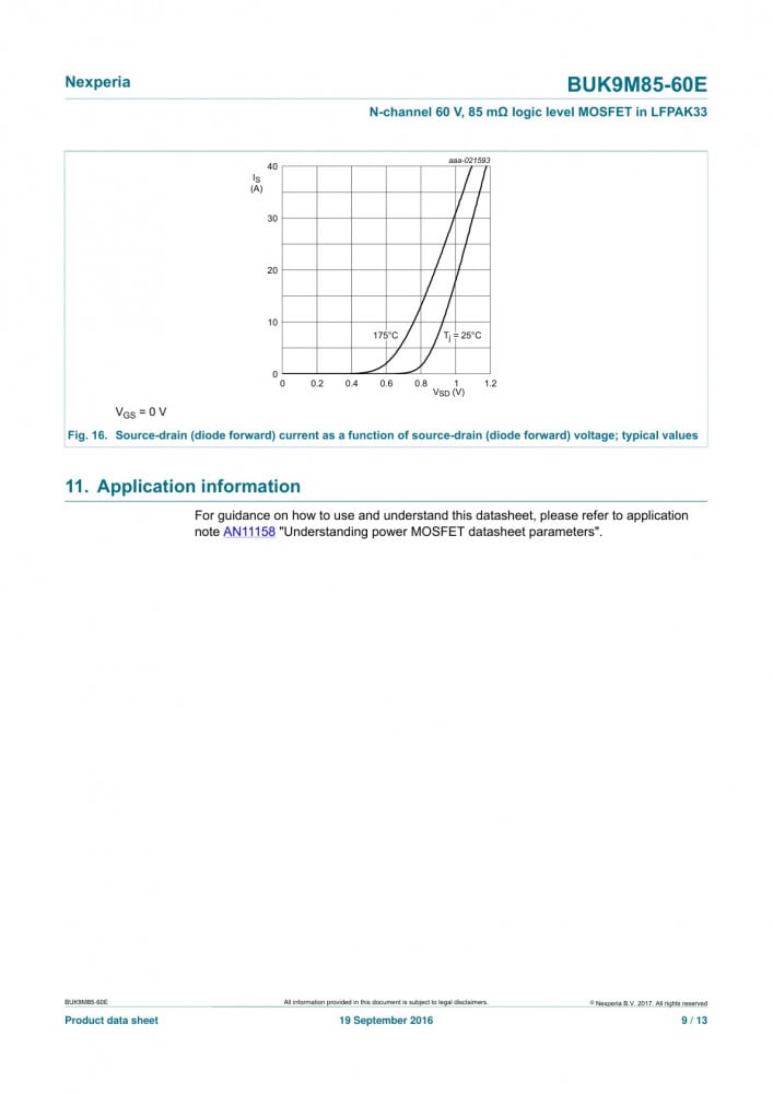 BUK9M85-60EX datasheet page 9
