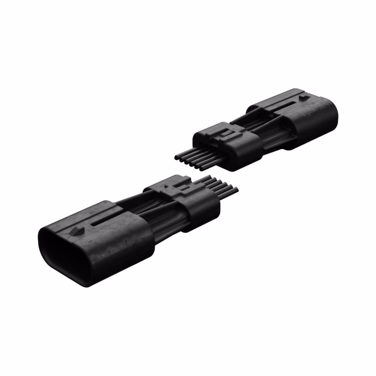 Squba 1.8-to-Squba 1.8 Off-the-Shelf (OTS) Plug Cable Assembly, Single Row, 1.0m, 6 Circuits, Black for sale