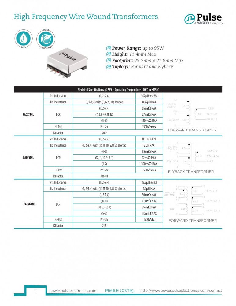 PA1735NL datasheet page 1