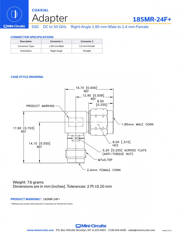 185MR-24F+ datasheet page 3