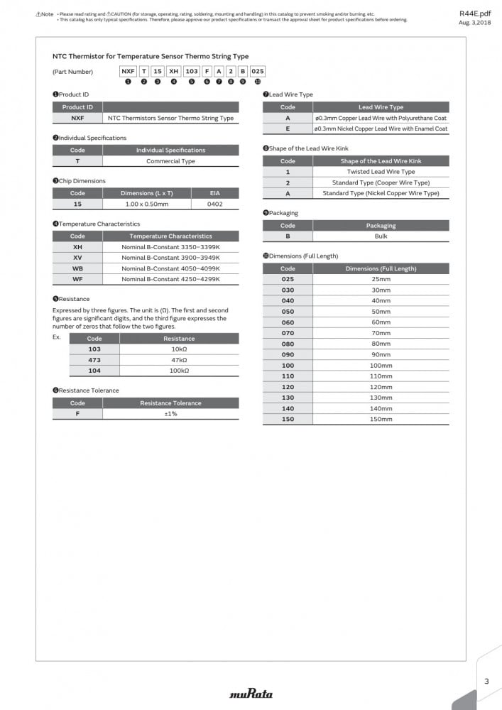Murata NTC thermistor catalog page 5