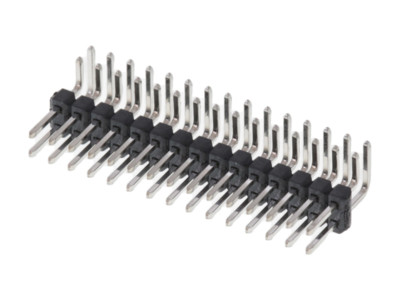 2.54mm Pitch C-Grid Breakaway Header, Low Profile, Dual Row, Right-Angle, High Temperature, 30 Circuits, Tin (Sn) Plating for sale