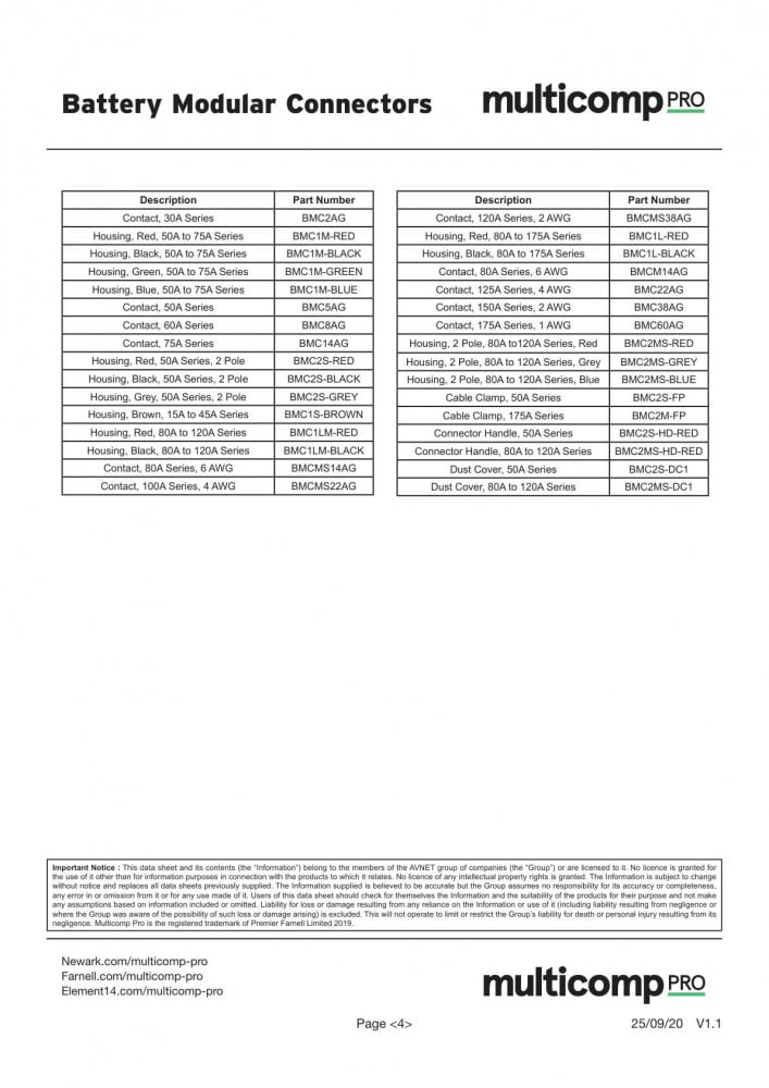 BMC series datasheet page 4