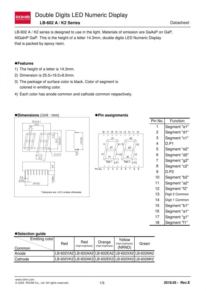 LB-602EK2 technical document page 1