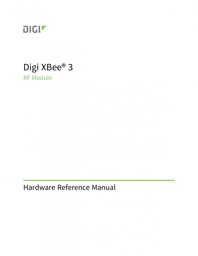 XBee 3 technical document page 1
