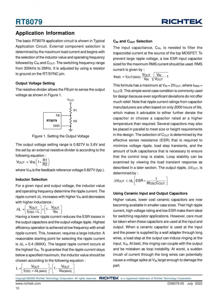 RT8079 datasheet page 10
