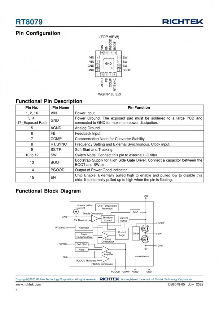 RT8079 datasheet page 2