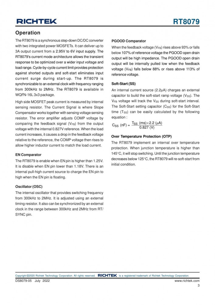 RT8079 datasheet page 3