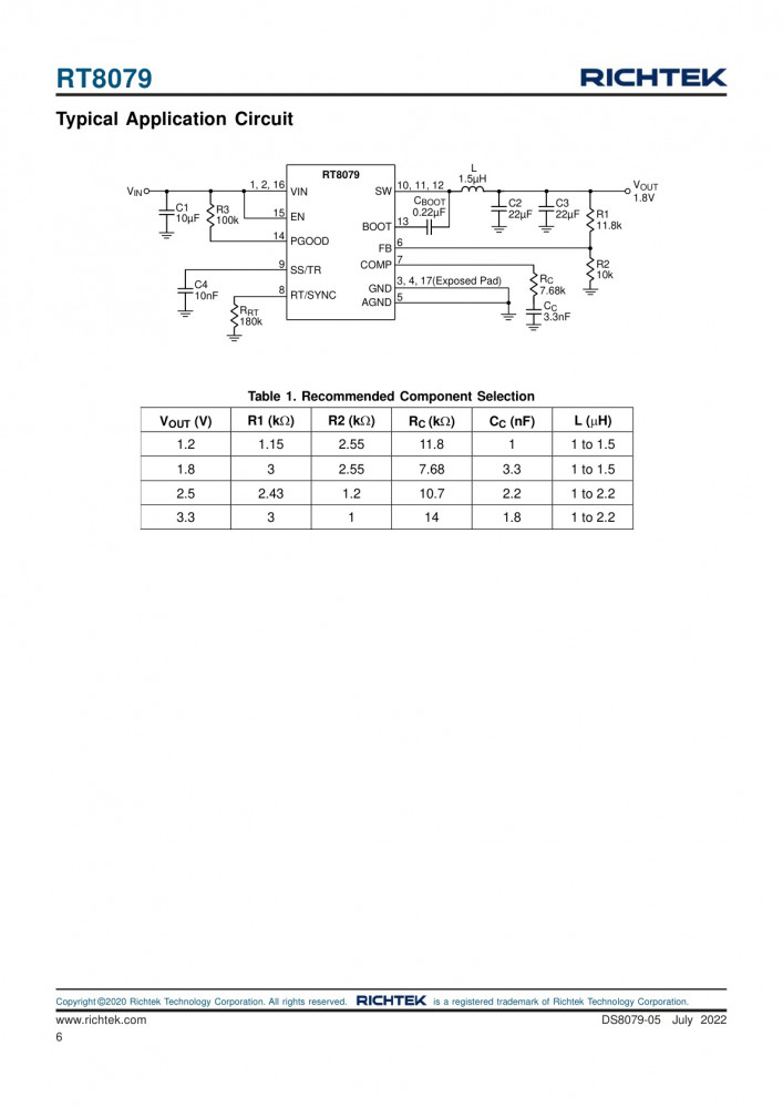 RT8079 datasheet page 6