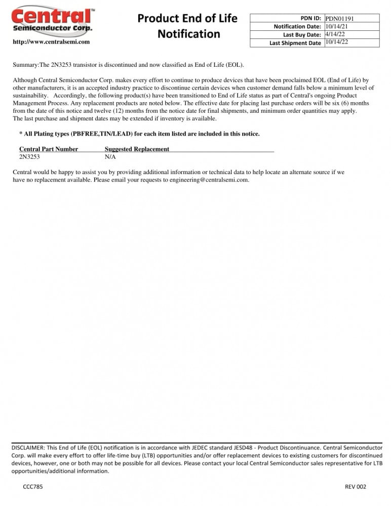 2N3440 technical document page 4
