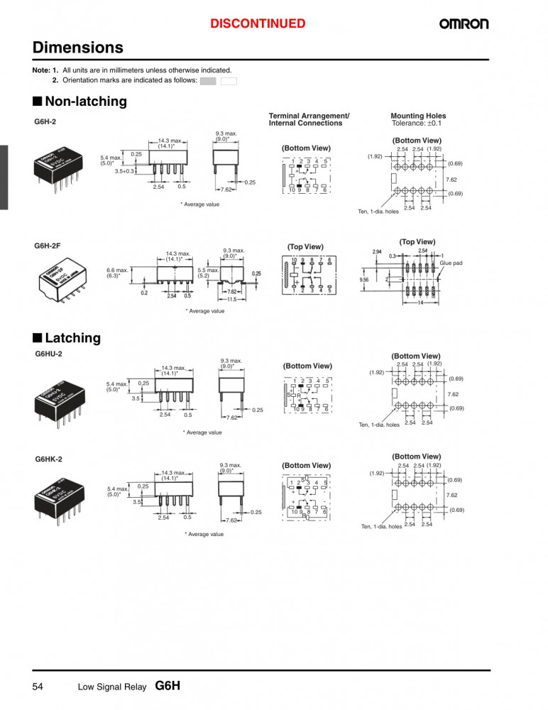 OMRON G6H datasheet page 6