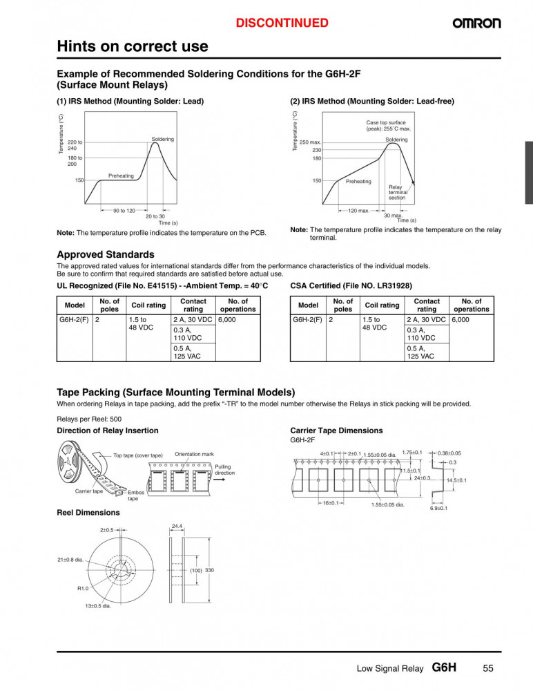 OMRON G6H datasheet page 7