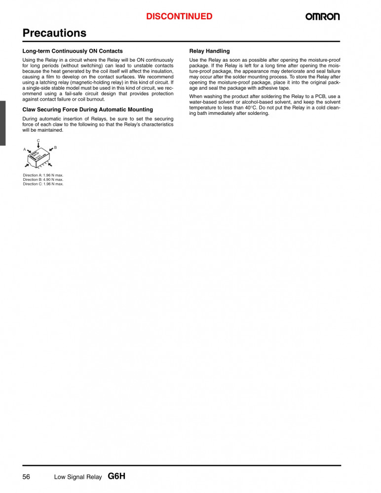 OMRON G6H datasheet page 8