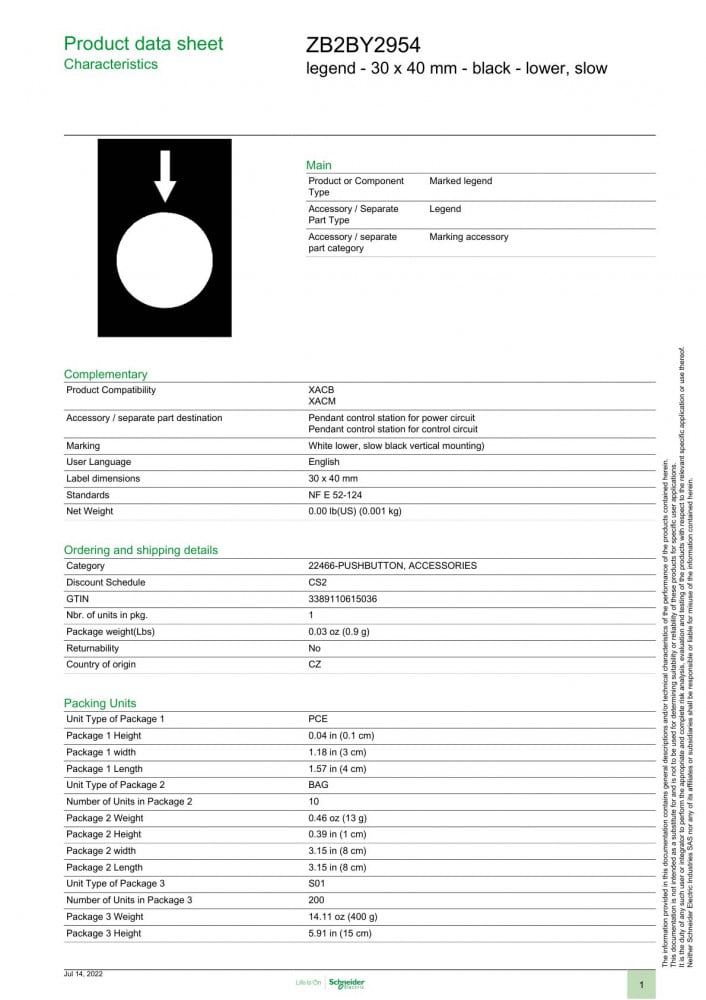 ZB2BY2954 technical document page 1