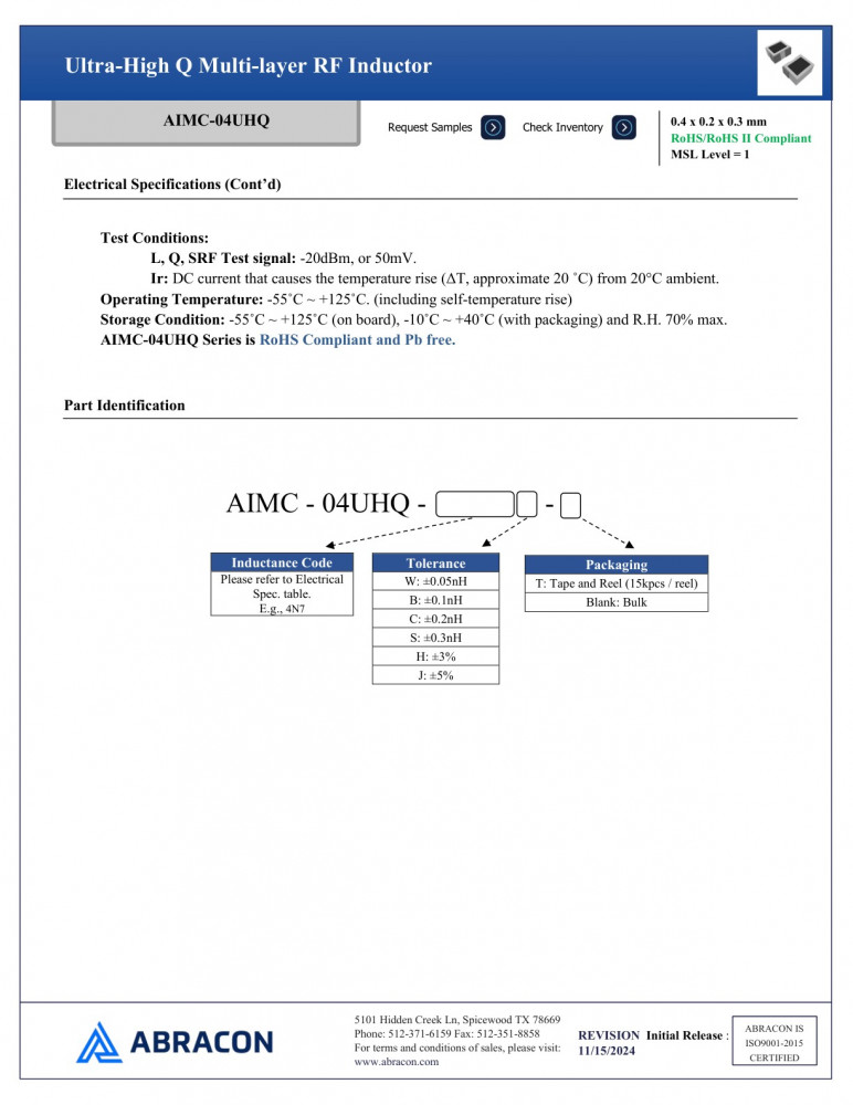 AIMC-04UHQ datasheet page 3