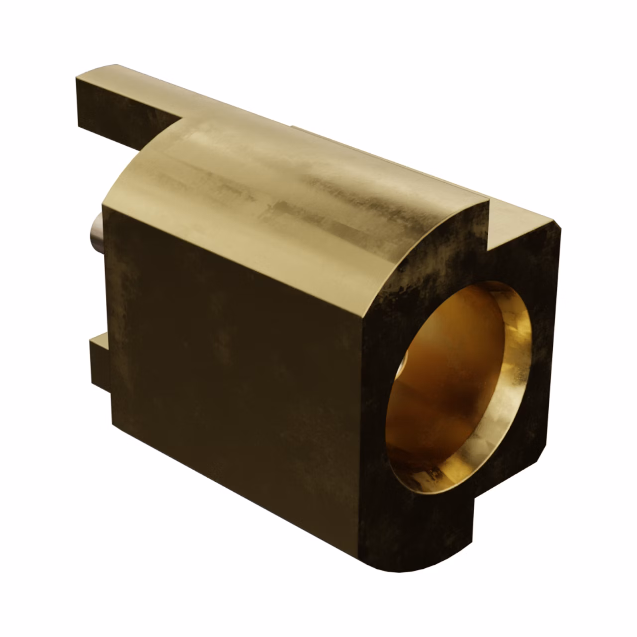 MCX Jack, Straight, PCB Receptacle, Edge Mount, Brass Body, Gold (Au) Plated, Tray, 75 Ohms for sale