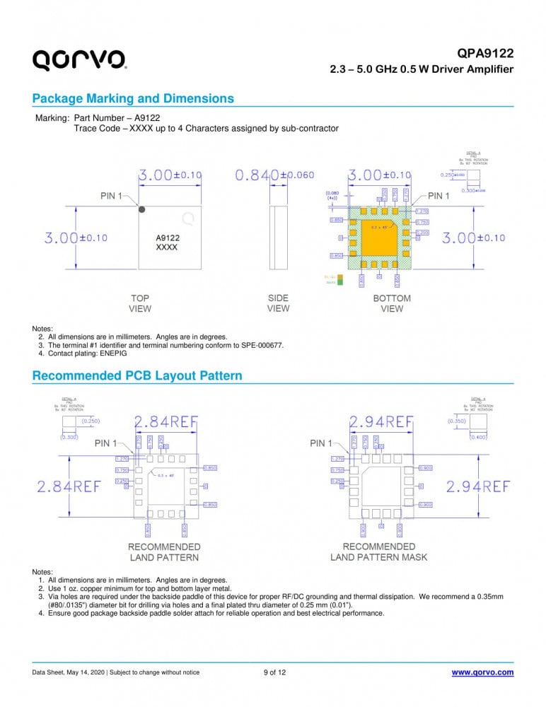 QPA9122 technical document page 9