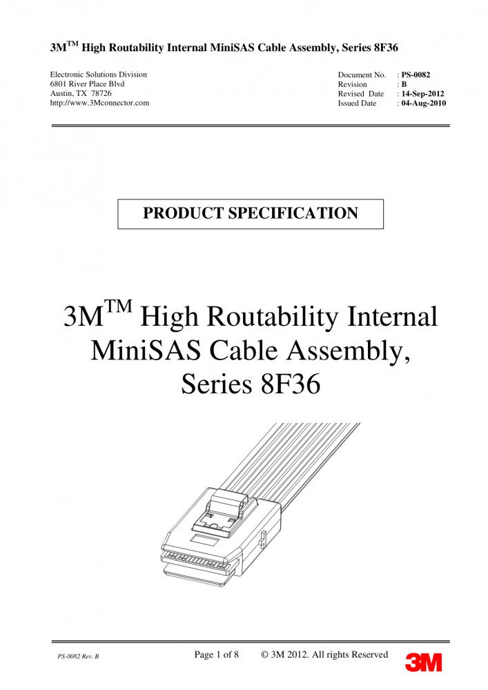 3M 8F36 product specification page 1