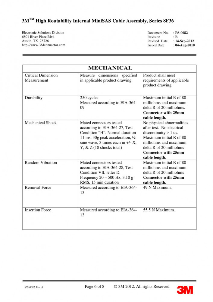 3M 8F36 product specification page 6