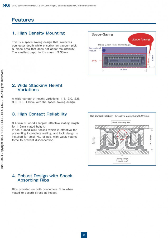 HRS DF40 series datasheet page 2