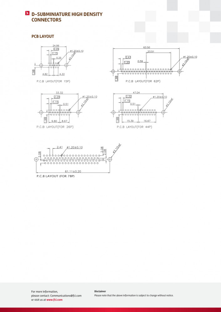 Amphenol high-density D-sub documentation page 3