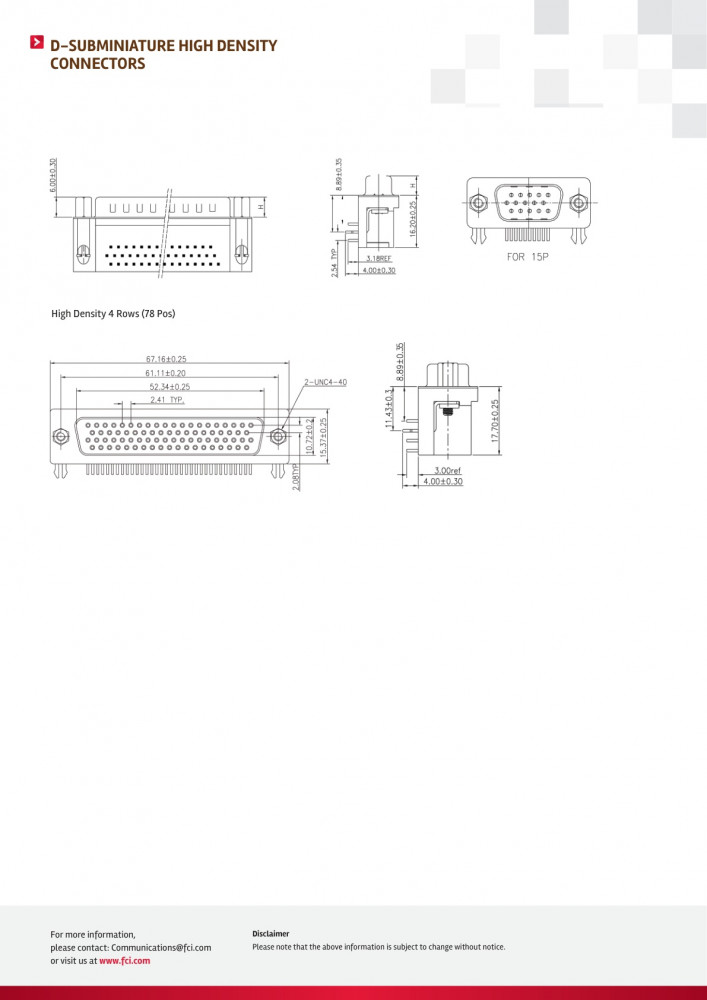 Amphenol high-density D-sub documentation page 6