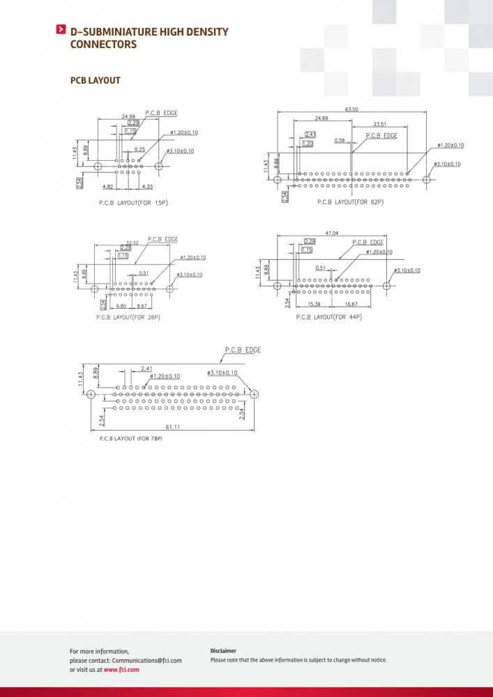 Amphenol high-density D-sub documentation page 7