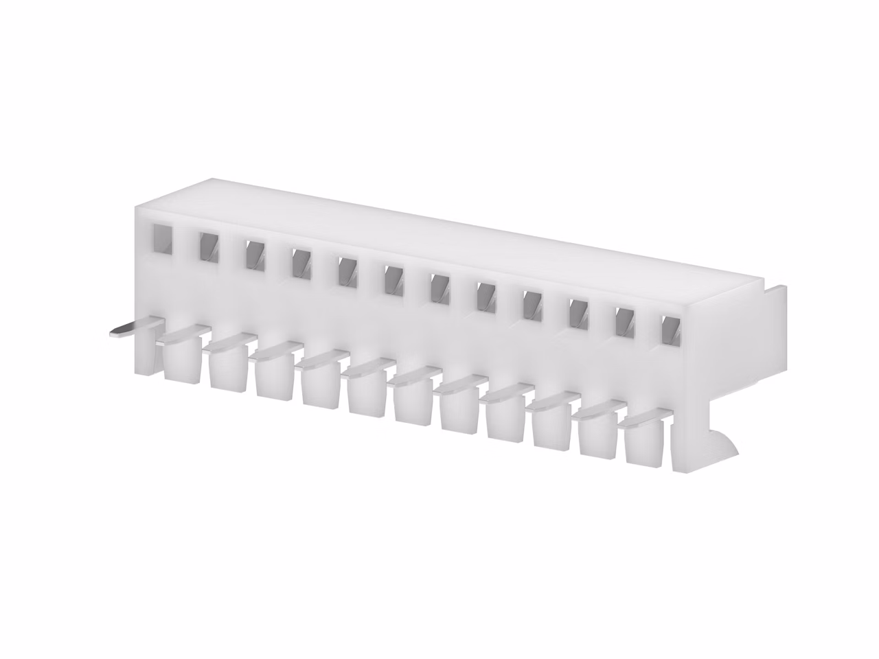 KK 254 PC Board Connector, Right-Angle, End-to-End Stackable, 0.51µm Gold (Au) Plating, 13 Circuits